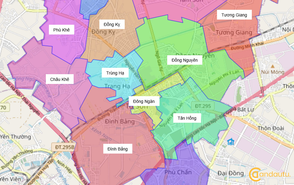 Bản đồ Thành phố Từ Sơn, Bắc Ninh