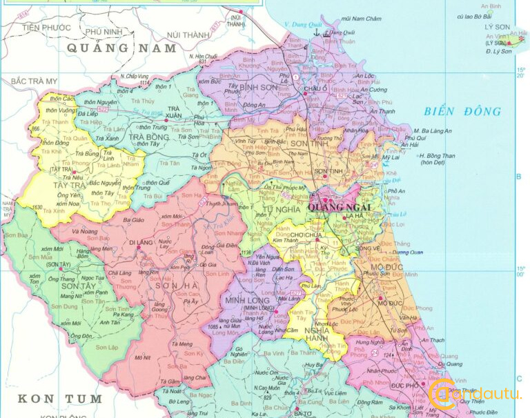 Bản đồ Tỉnh Quảng Ngãi