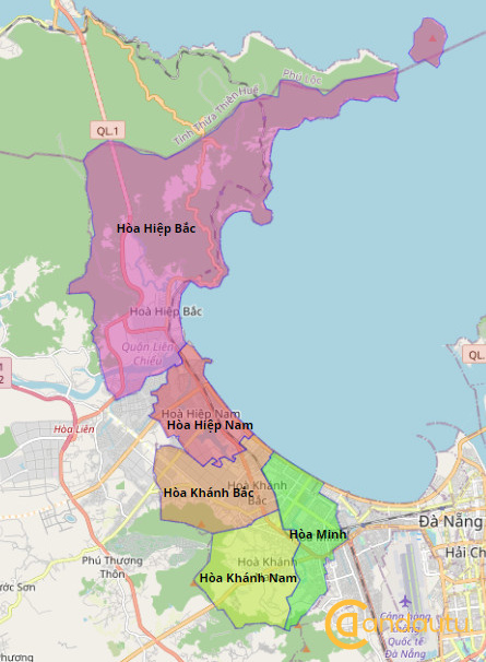 Bản đồ Quận Liên Chiểu, Đà Nẵng