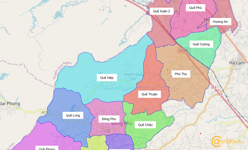 Bản đồ Huyện Quế Sơn, Quảng Nam