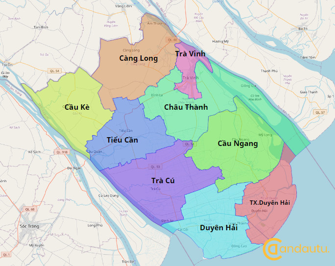 Bản đồ Tỉnh Trà Vinh