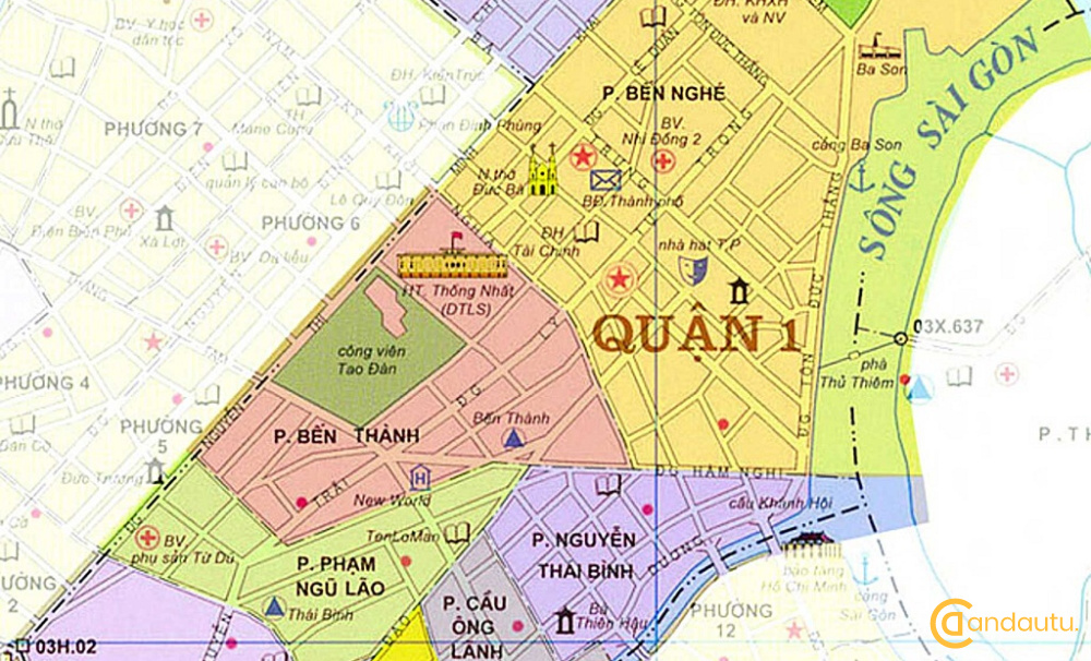 Bản đồ Quận 1, Hồ Chí Minh