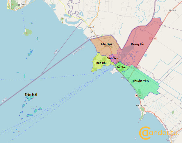 Bản đồ Thành phố Hà Tiên, Kiên Giang